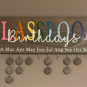 Classroom Birthday Calendar, Classroom Birthday Sign, Home Decor ...