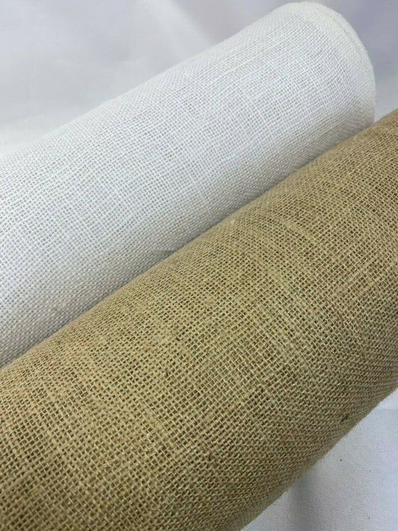 White Jute Fabric