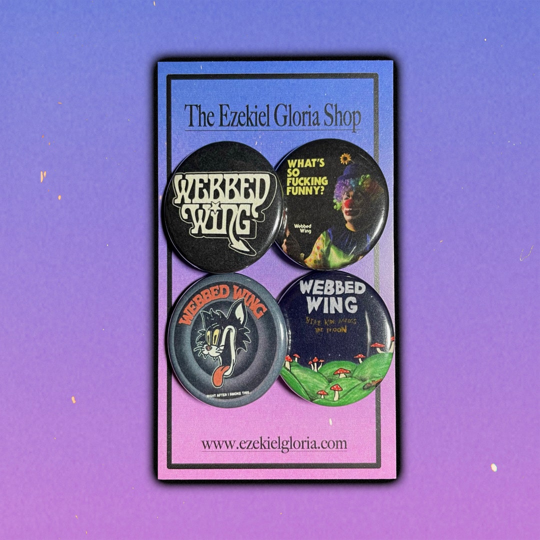 Webbed Wing Band 1.25" Button Set - Etsy