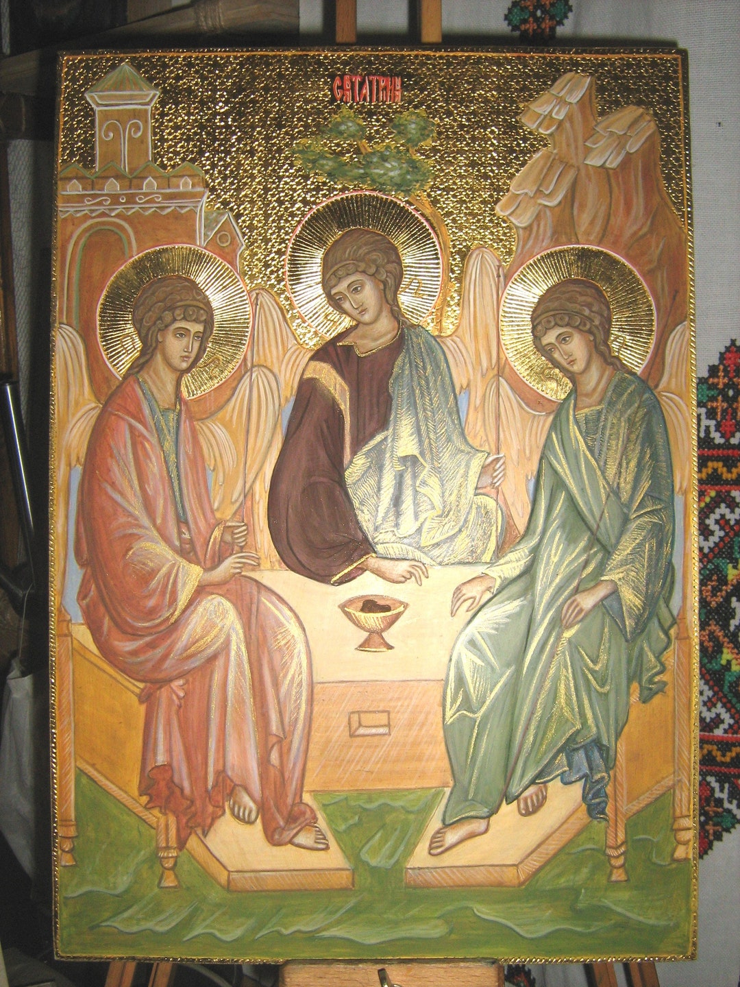 The Old Testament of the Trinity, the Holy Trinity on the Board, the ...