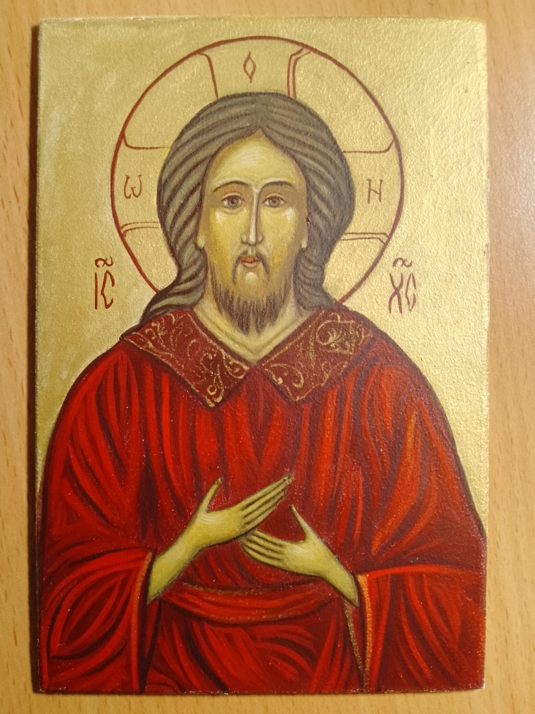 Icon of Jesus Christ, Manuscript. Icon From Ukraine. for a Gift, a ...