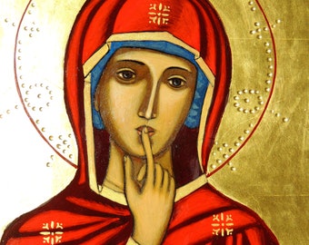 Lady of Silence Icon - Etsy Ireland
