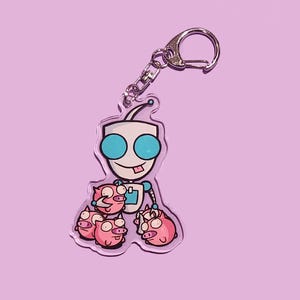 Invader Zim Gir Double Sided Acrylic Charm - Etsy