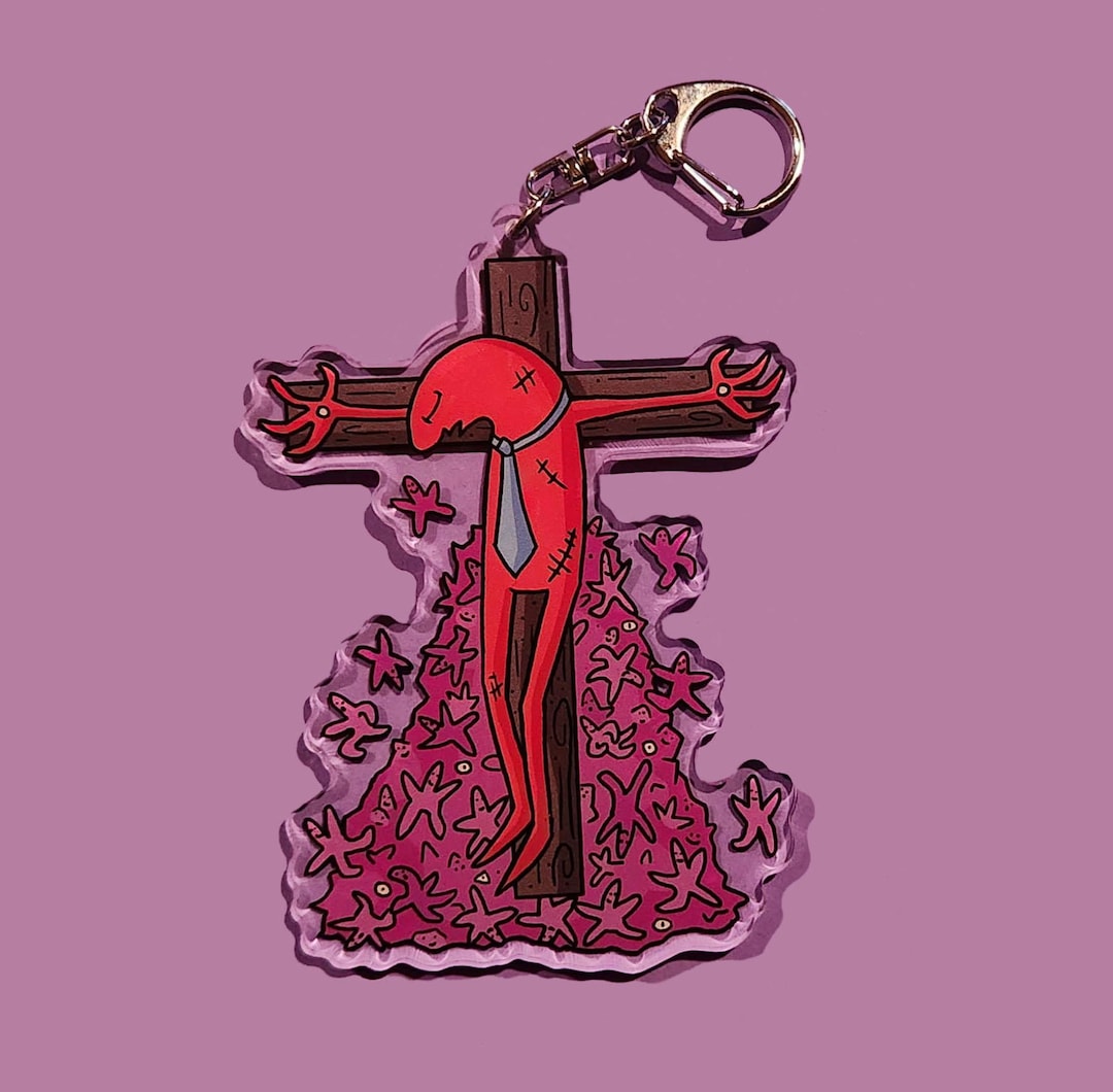 Smiling Friends Crucified Alan Acrylic Charm - Etsy