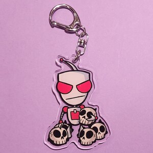 Invader Zim Gir Double Sided Acrylic Charm - Etsy
