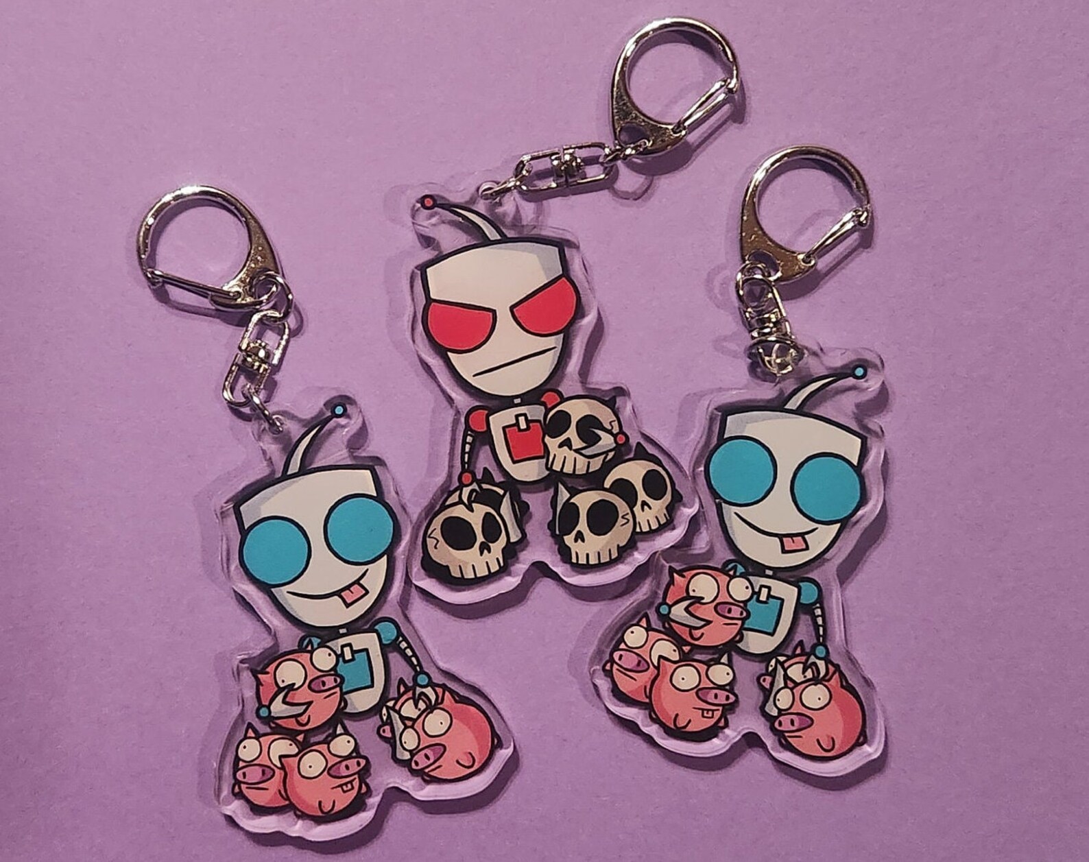 Invader Zim Gir Double Sided Acrylic Charm - Etsy