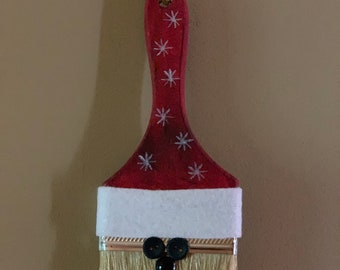 Hand-painted Santa Paintbrush Ornament - Etsy