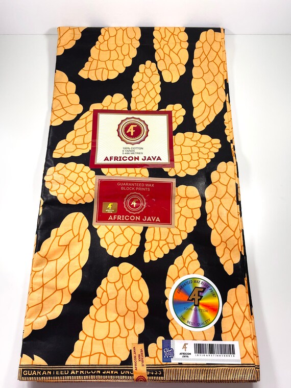 Africon Java Veritable Wax Block Print Six 6 Yards 18 - Etsy