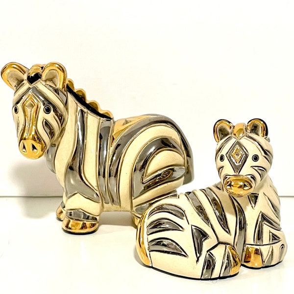 Ceramic Zebra Figurines - Etsy