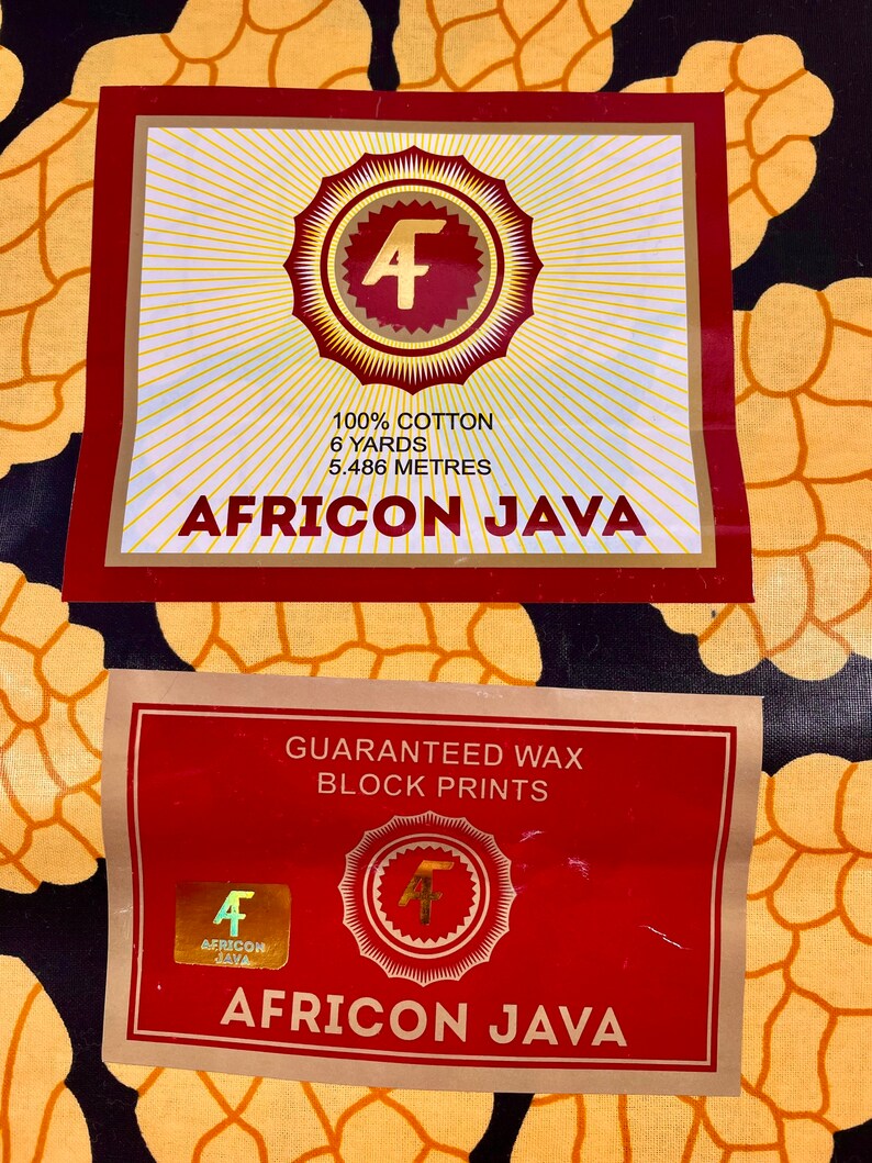 Africon Java Veritable Wax Block Print Six 6 Yards 18 - Etsy
