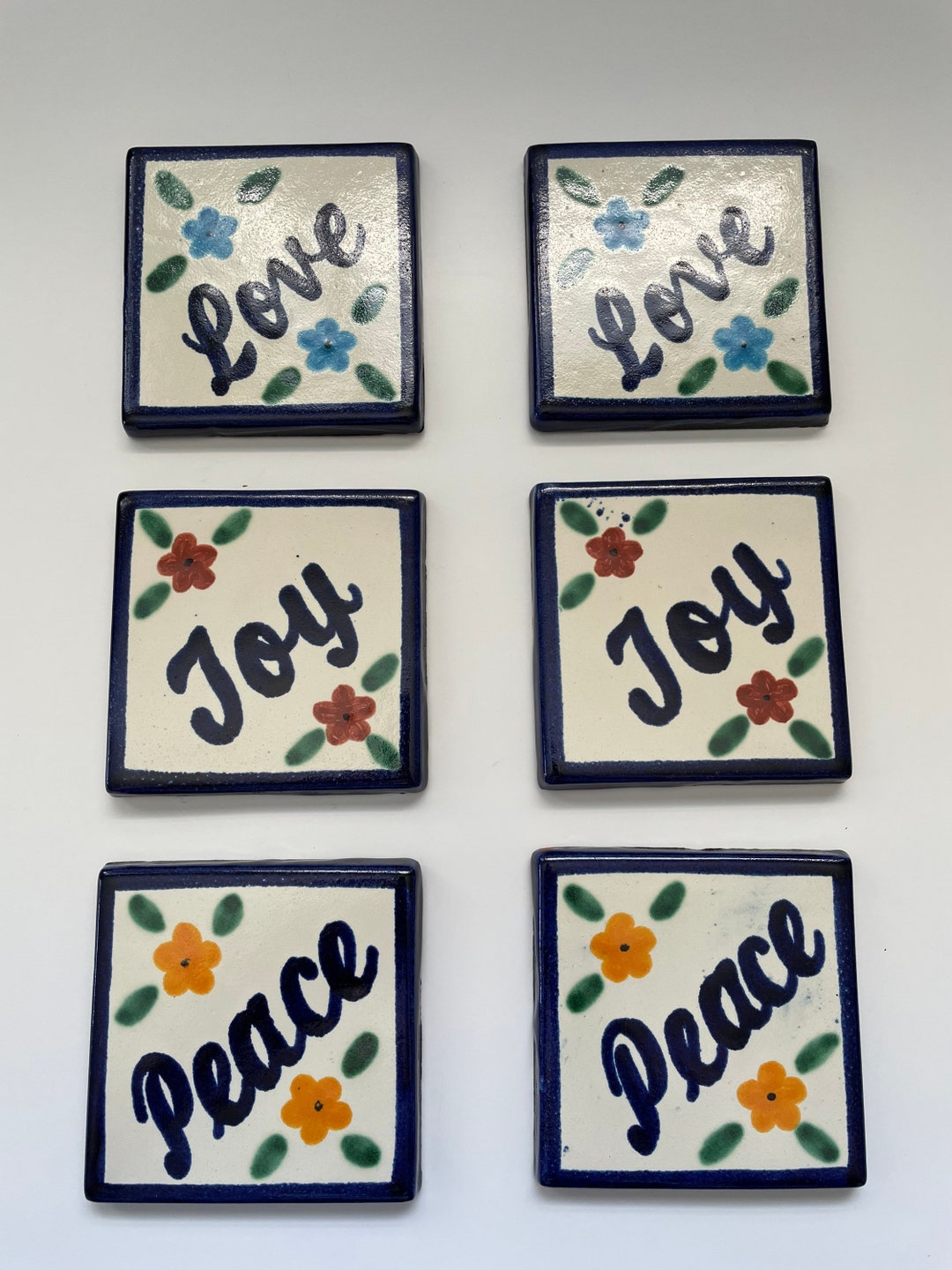 Set of Six 6 Handmade Decorative Red Clay Ceramic - Etsy