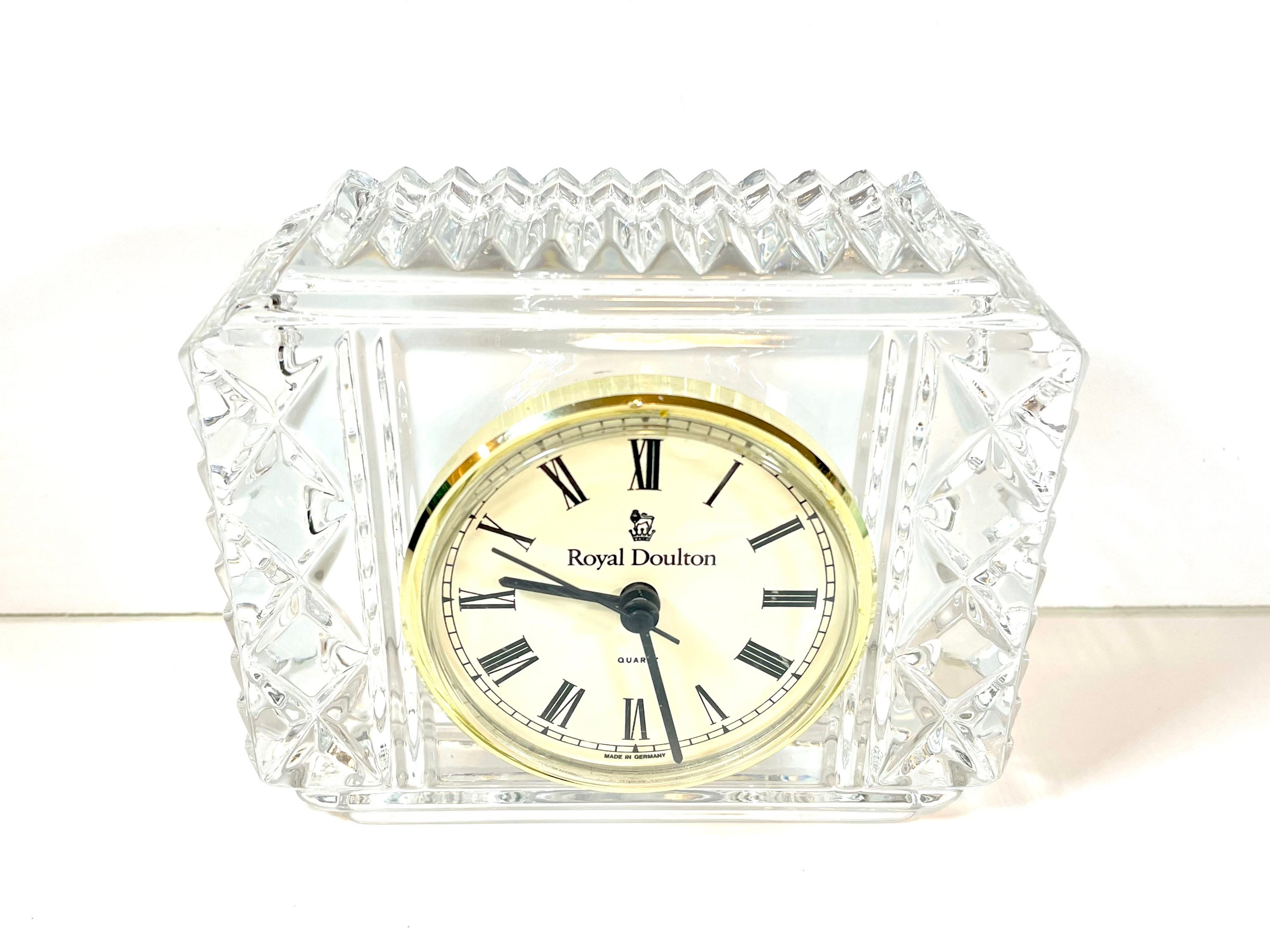 Clocks Home Décor Royal Doulton Crystal Shelf Clock Quartz Movement ...