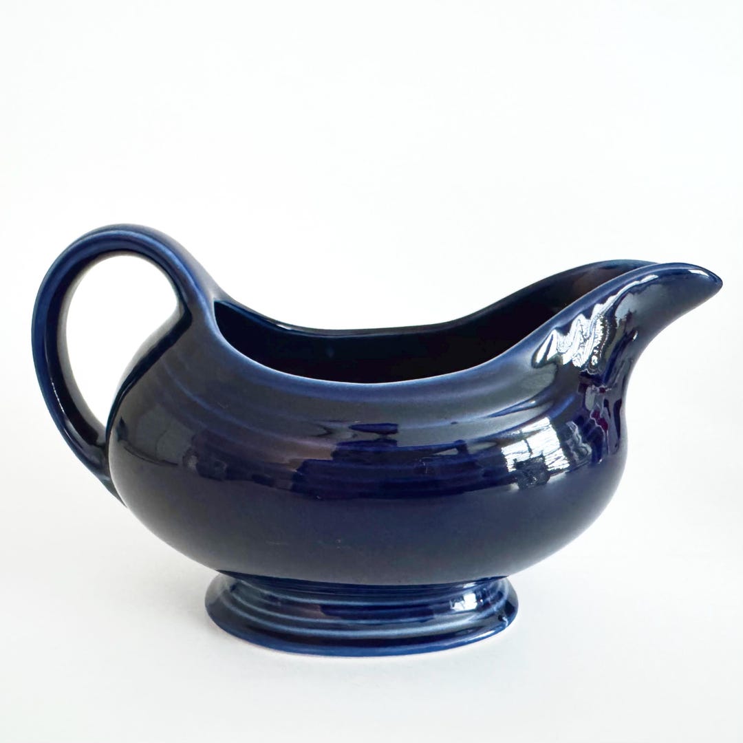 Fiesta Cobalt Blue Gravy Boat Homer Laughlin Co HLC Fiestaware Open ...