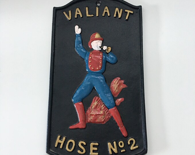 Cast Iron Valiant Hose No. 2 Plaque - Virginia Metalcrafters - Etsy