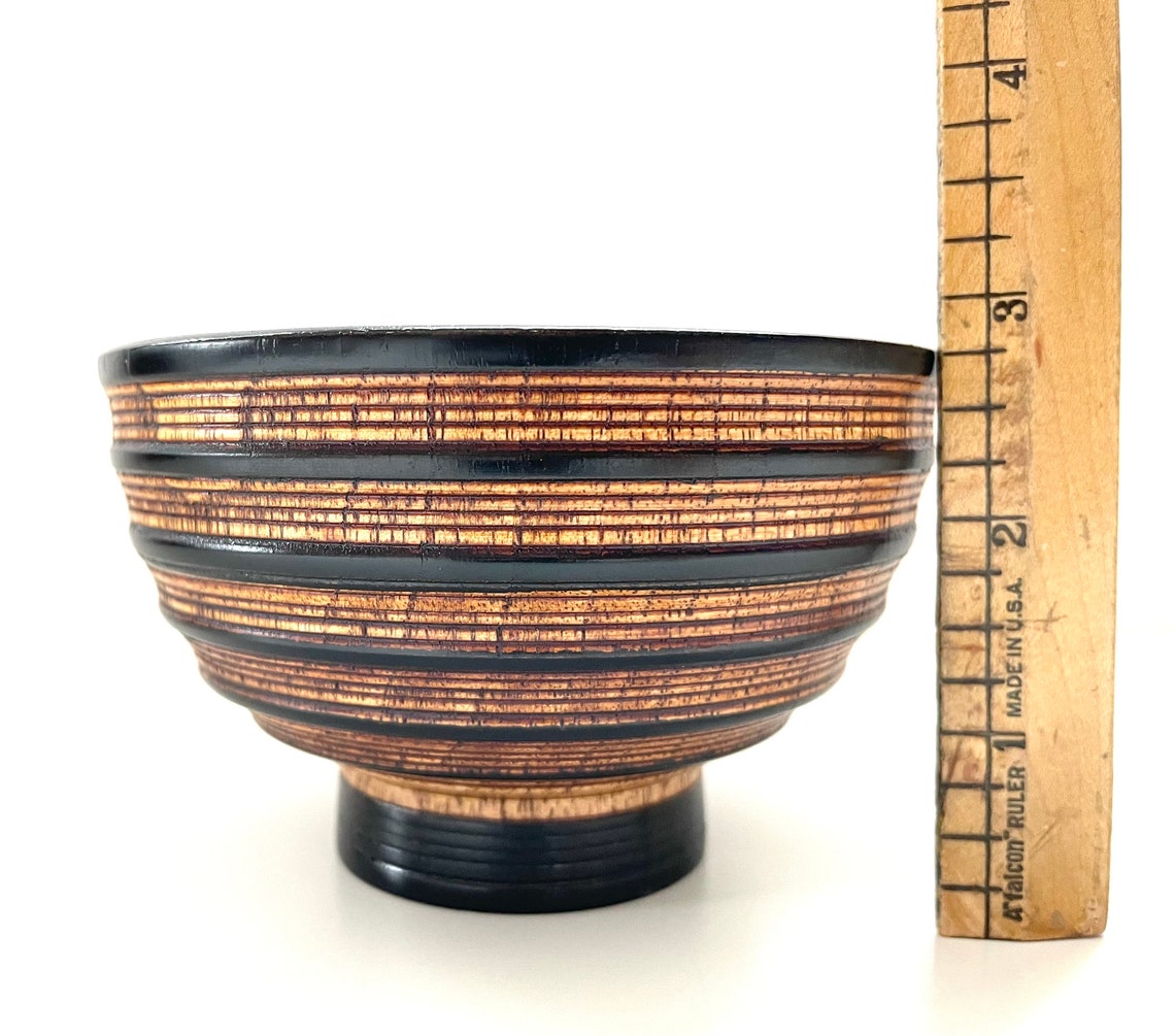 Japanese Turned Wood Rice Bowl - Etsy