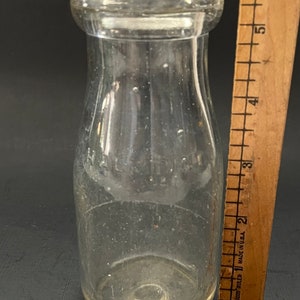 Vintage Half Pint Dairy Milk Glass Bottle - Etsy
