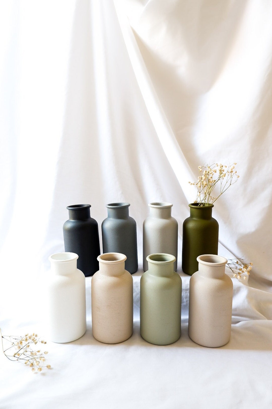 Enkel Textured Vase | Scandinavian Boho Style | Bottle Neck | Rustic ...