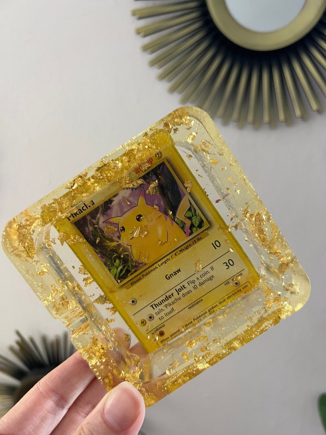Custom Glossy Pikachu Pokemon Card Ashtray | - Customizable - Etsy