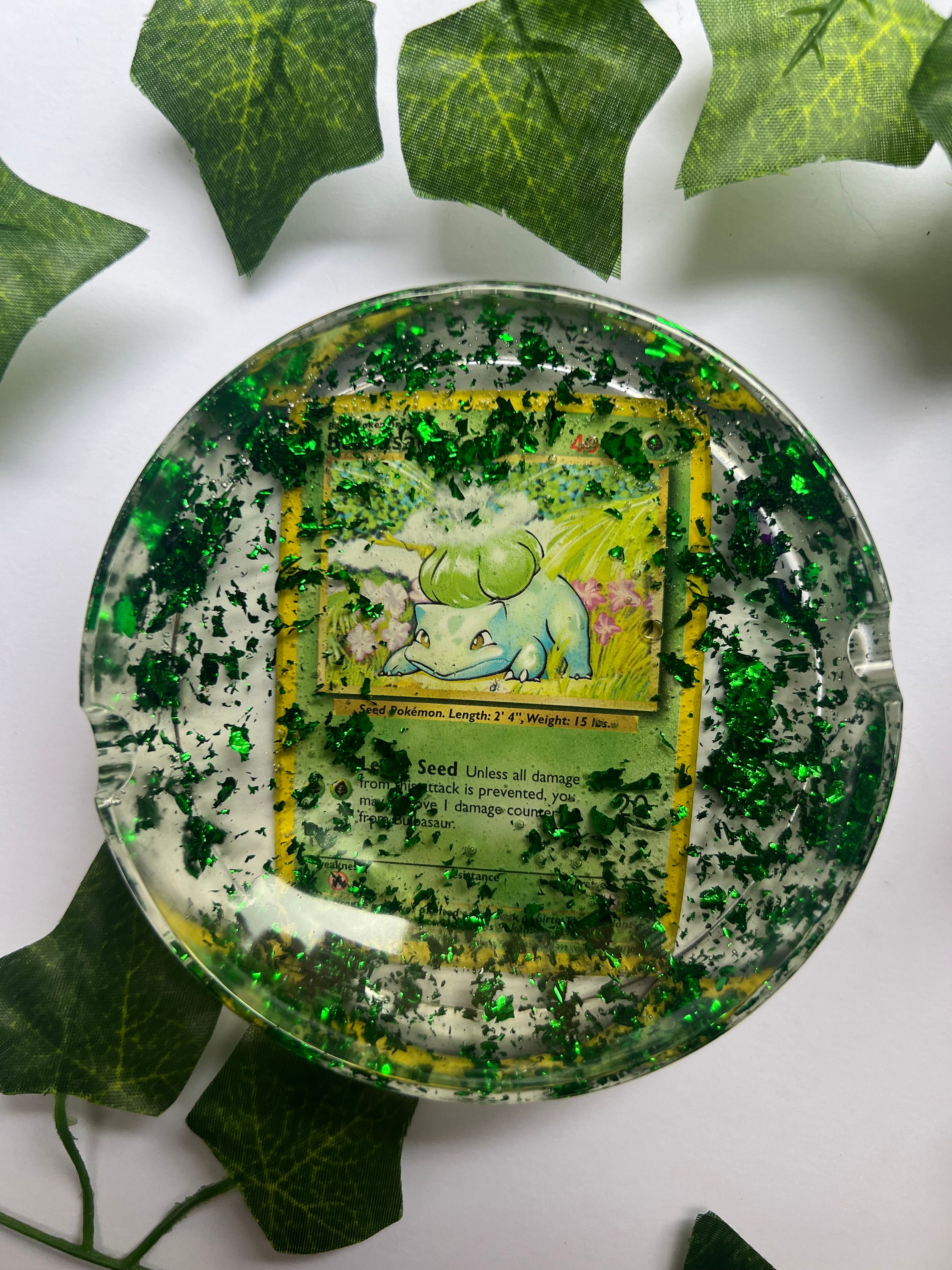 Custom Glossy Bulbasaur Pokemon Card Ashtray | - Customizable - Etsy