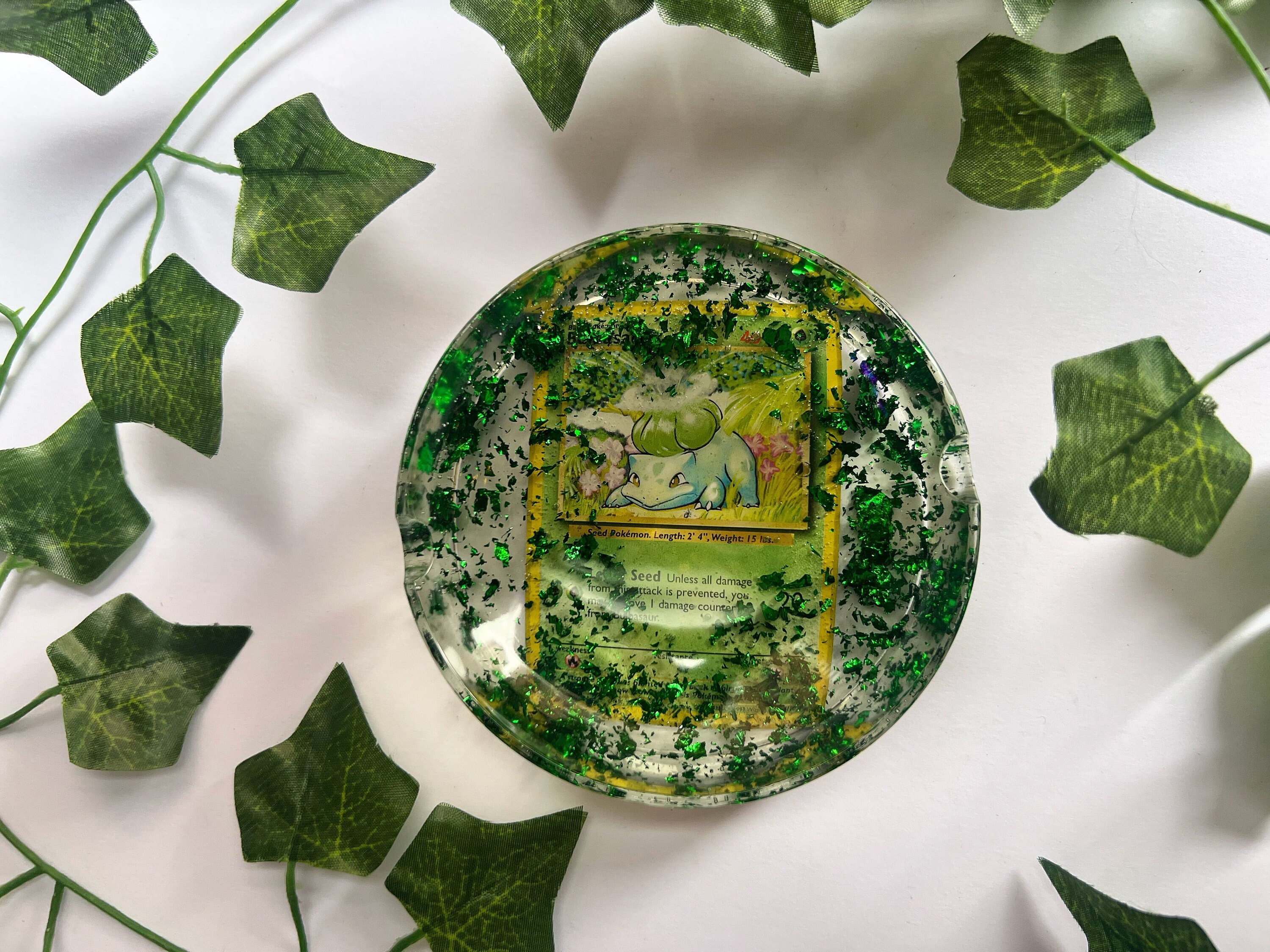 Custom Glossy Bulbasaur Pokemon Card Ashtray | - Customizable - Etsy