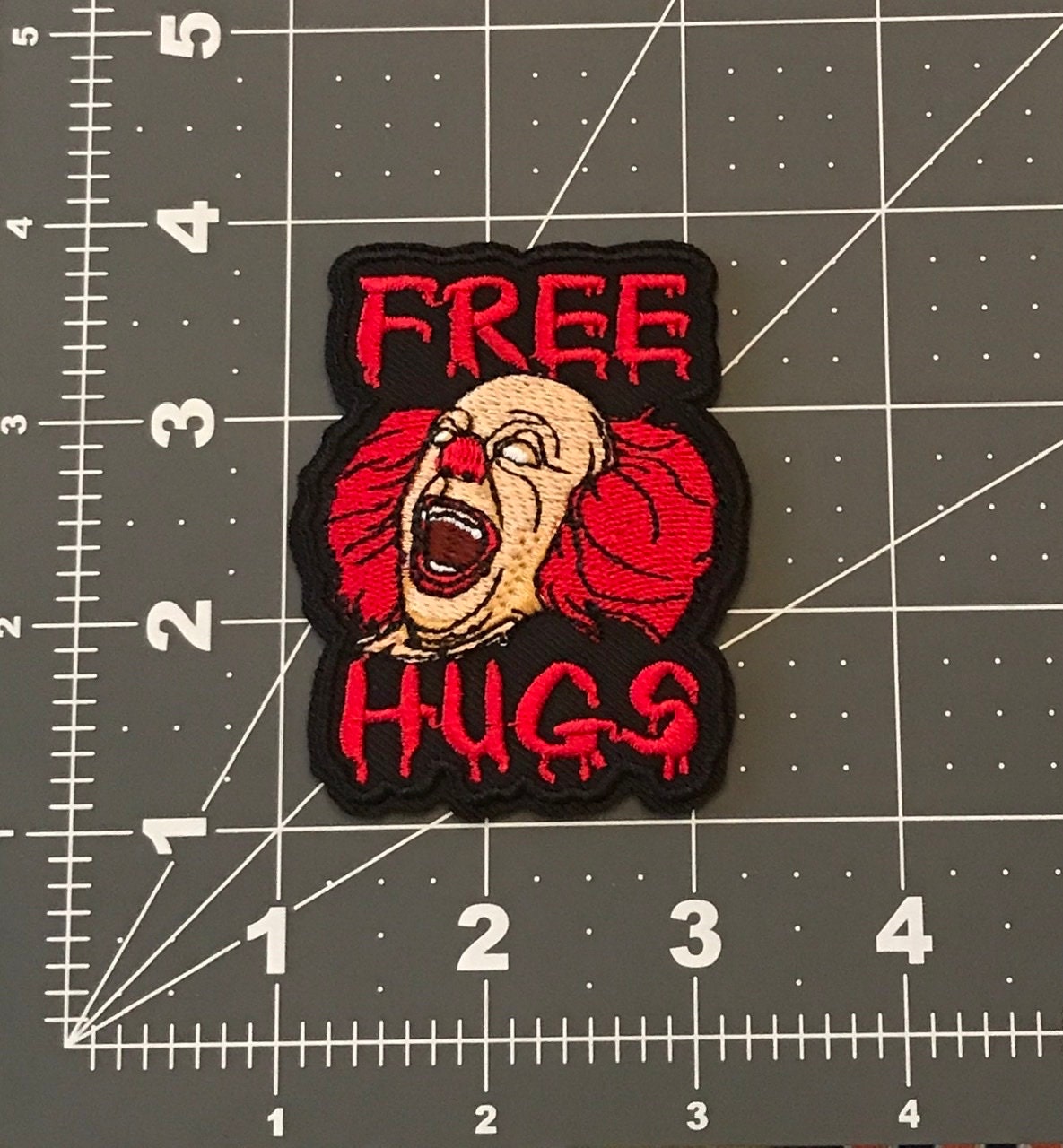 80s Free Hugs IT Themed Horror Movie Iron on Patch Horror - Etsy