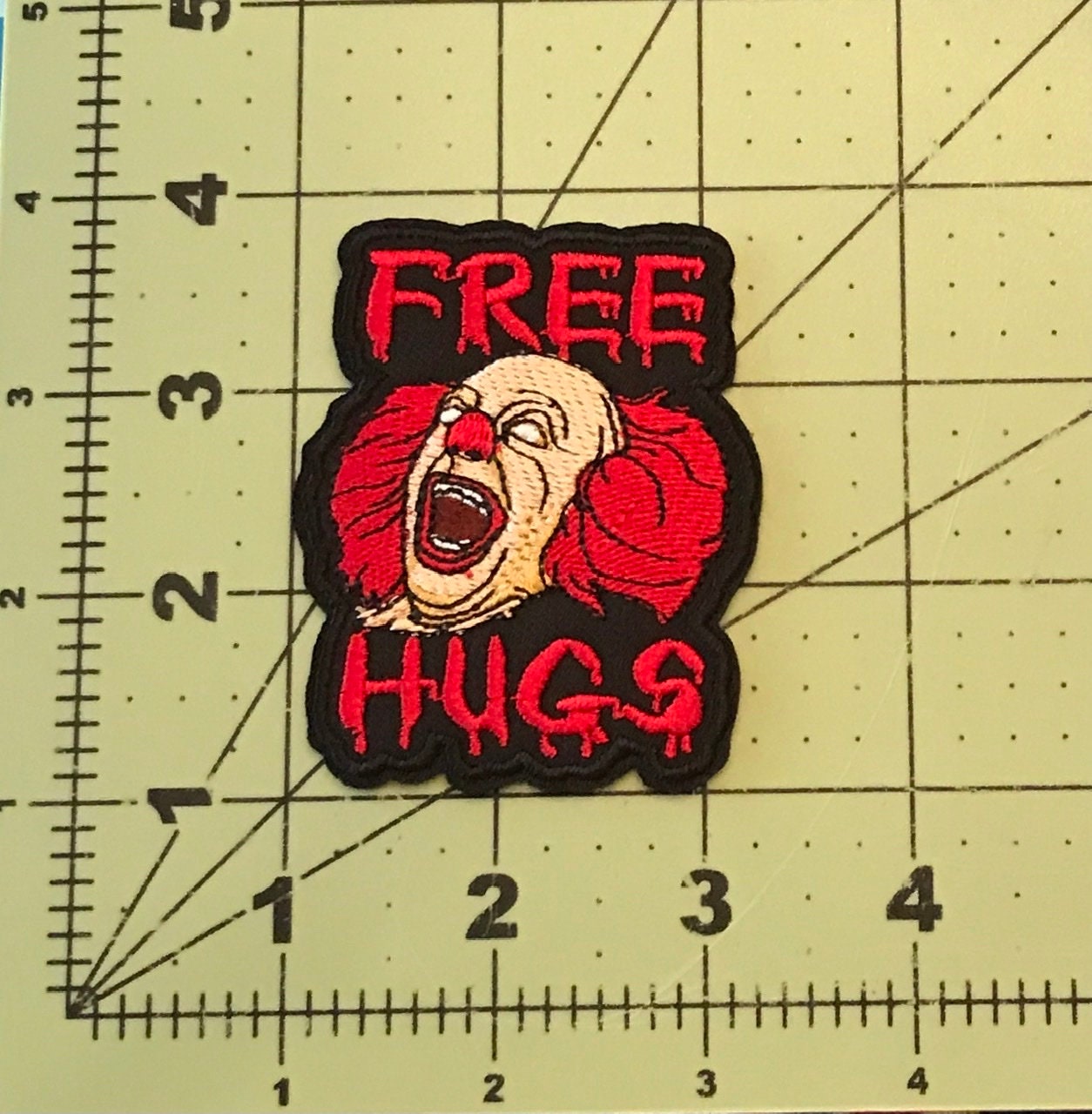 80s Free Hugs IT Themed Horror Movie Iron on Patch Horror - Etsy