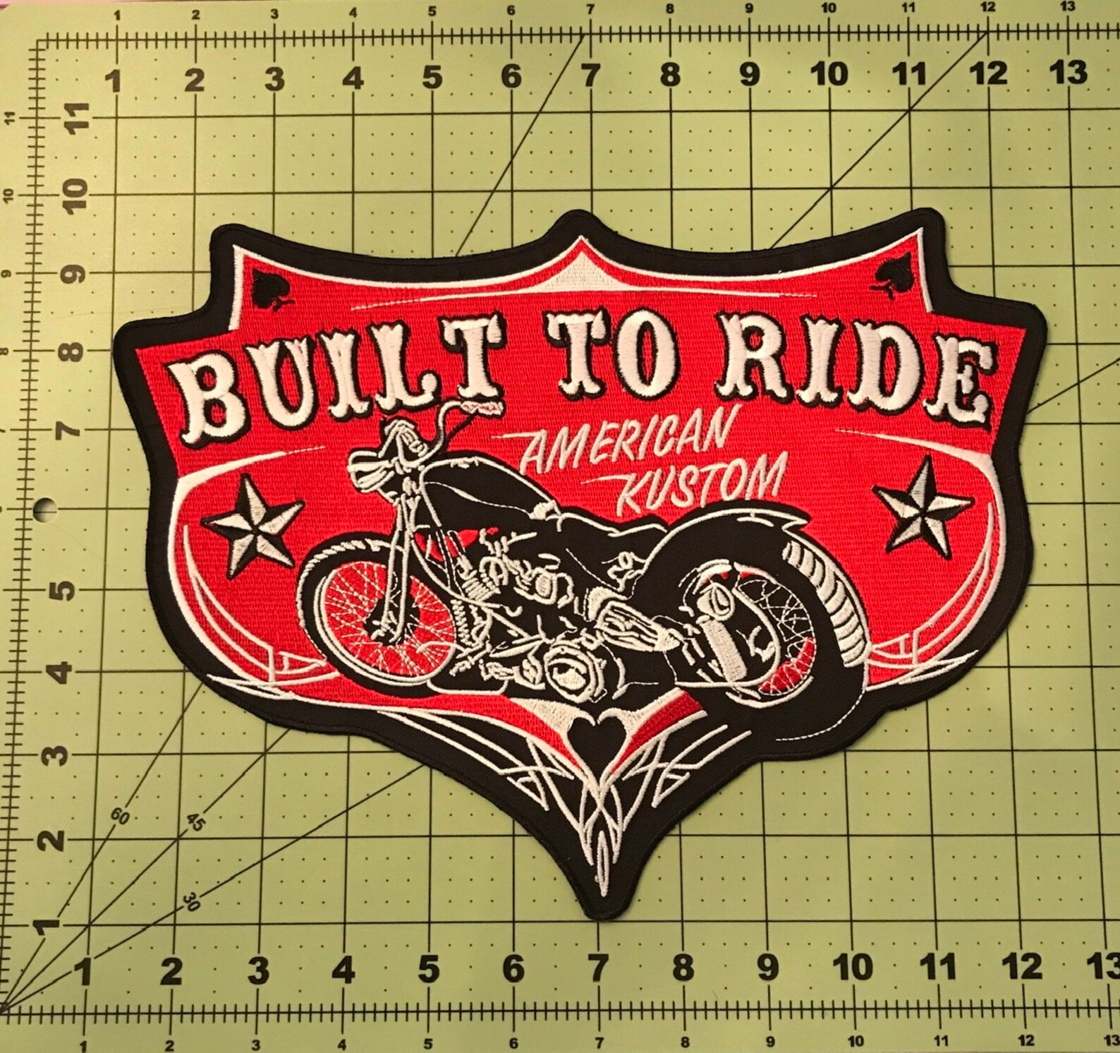 Large Built to Ride Back Patch Biker Iron or Sew on Patch - Etsy