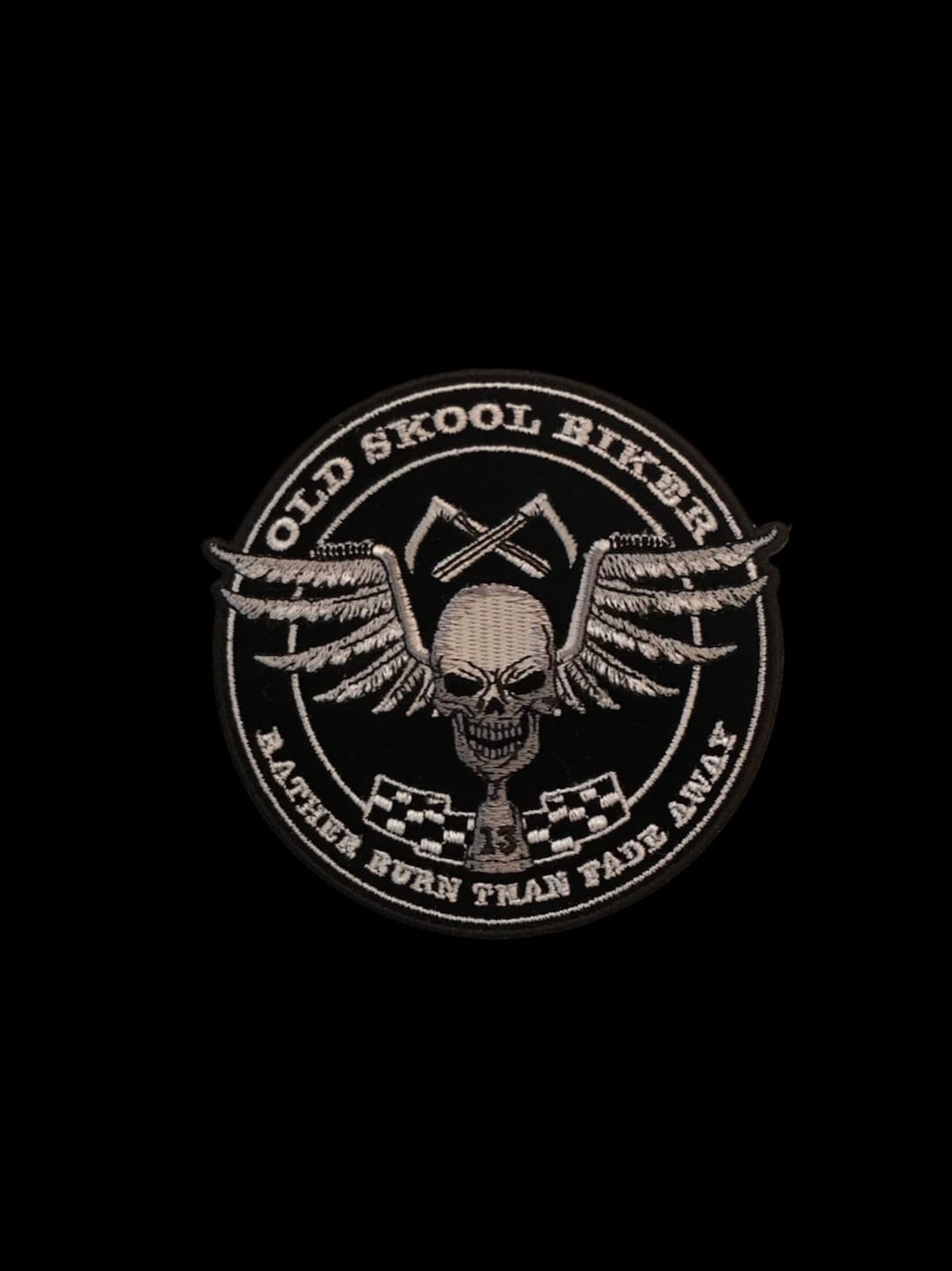 Old Skool Iron on Patch Jacket Sew on Patch Biker Sew on Patch - Etsy UK