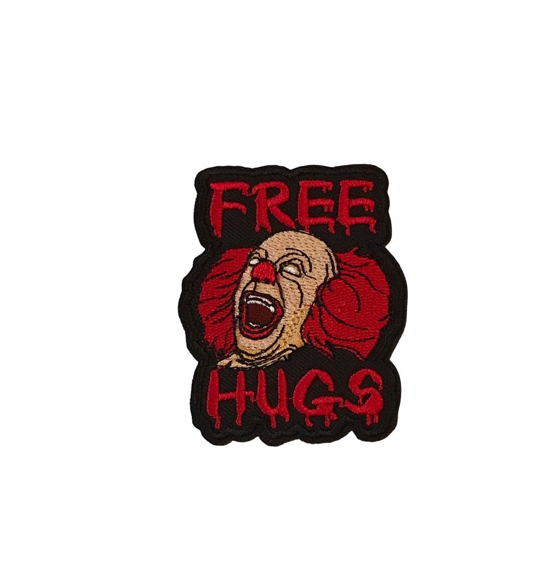 80s Free Hugs IT Themed Horror Movie Iron on Patch Horror - Etsy