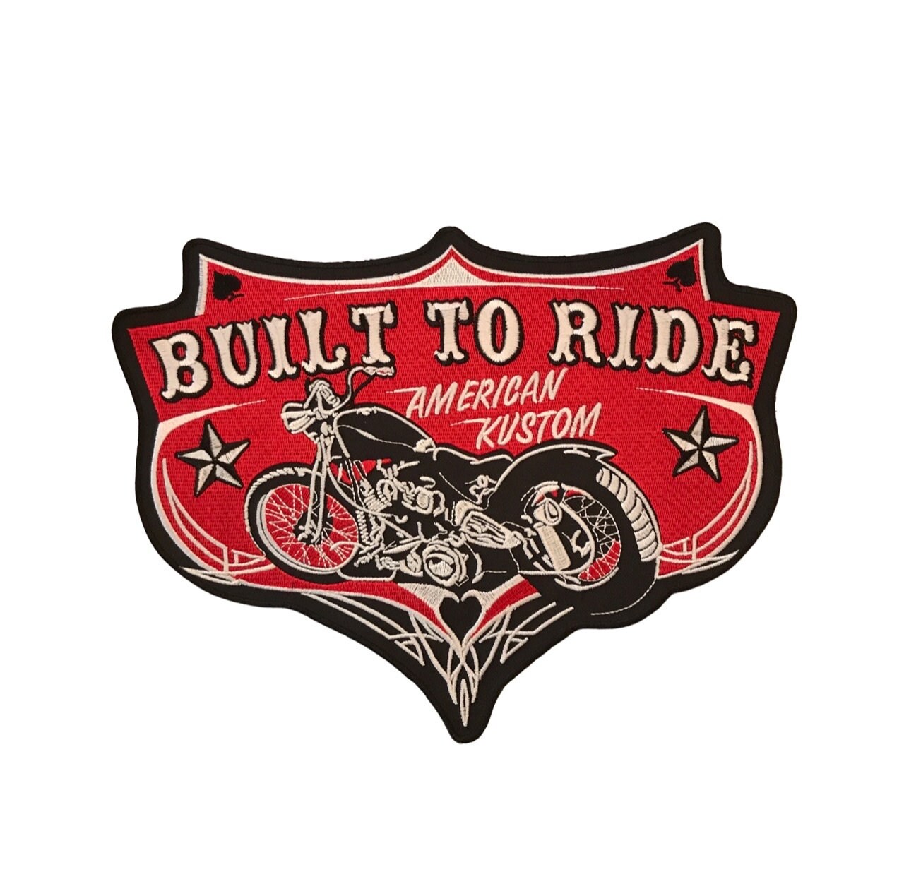 Large Built To Ride Back Patch Biker Iron or Sew on Patch | Etsy