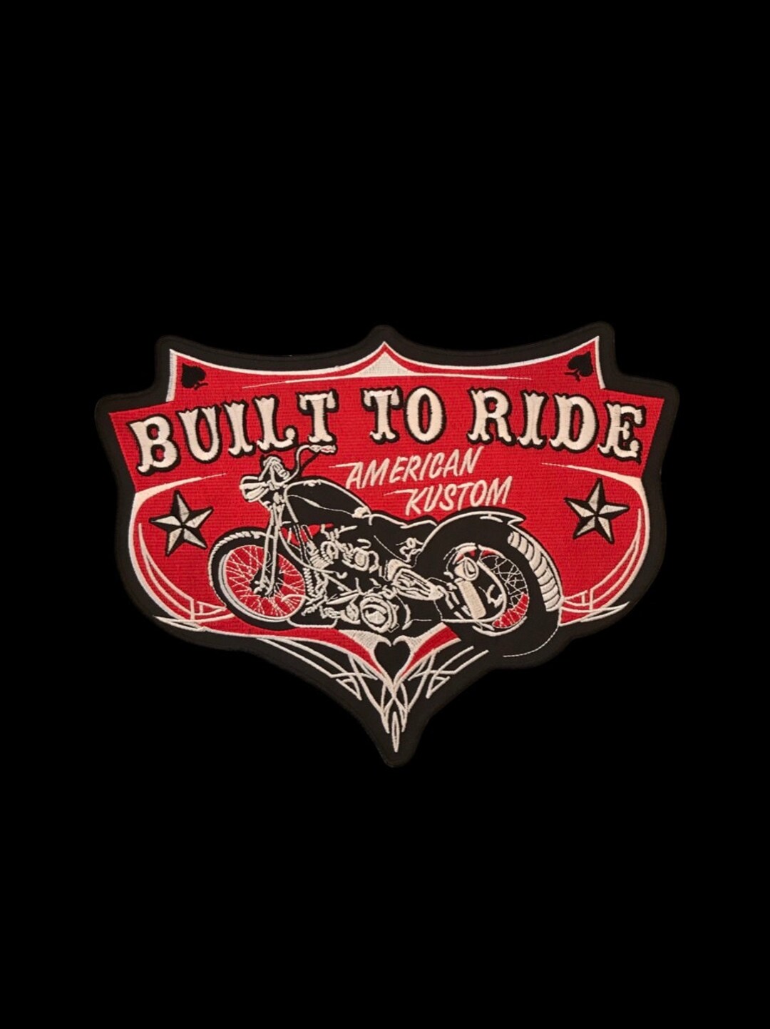 Large Built to Ride Back Patch Biker Iron or Sew on Patch - Etsy
