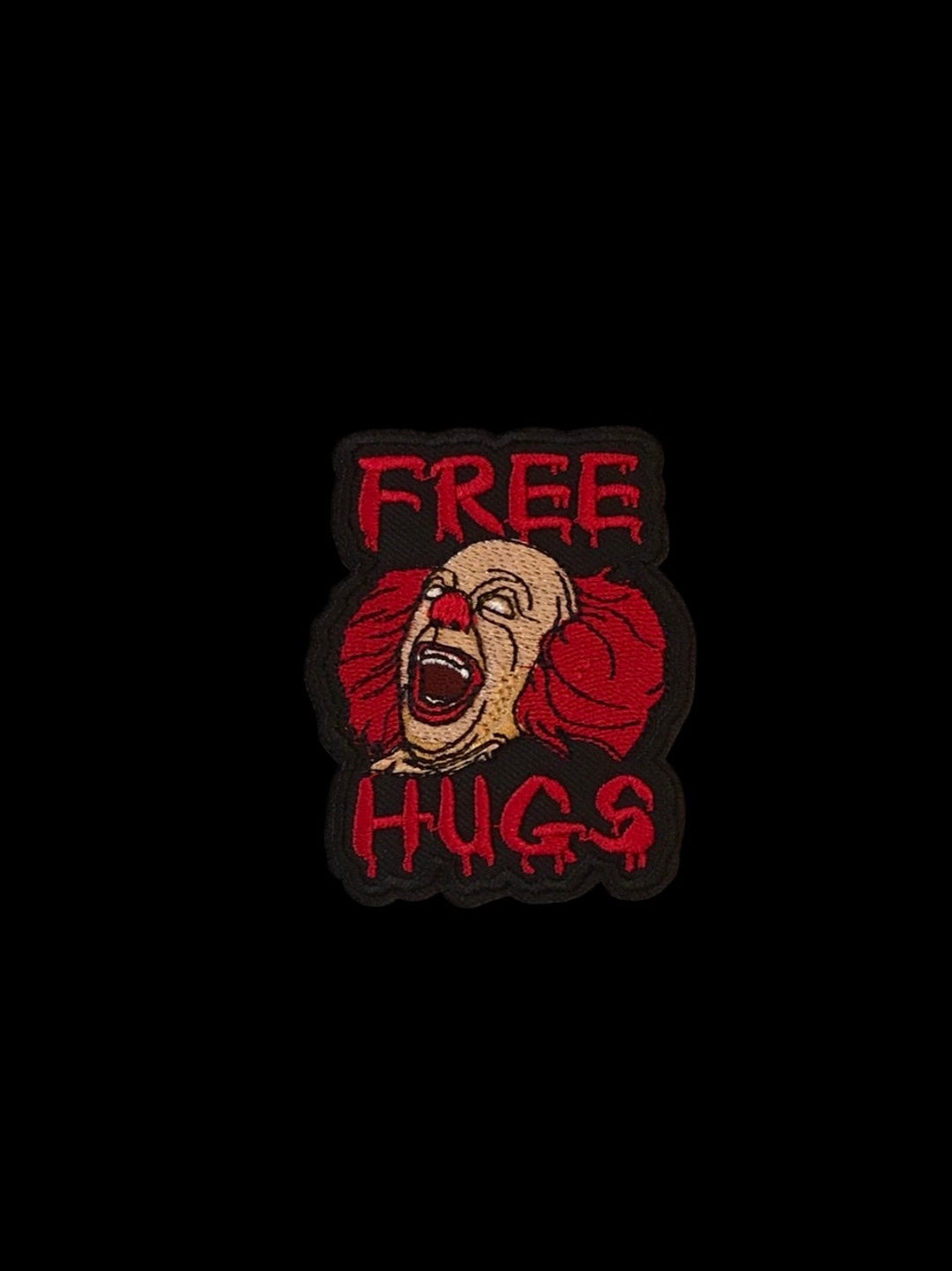 80s Free Hugs IT Themed Horror Movie Iron on Patch Horror - Etsy
