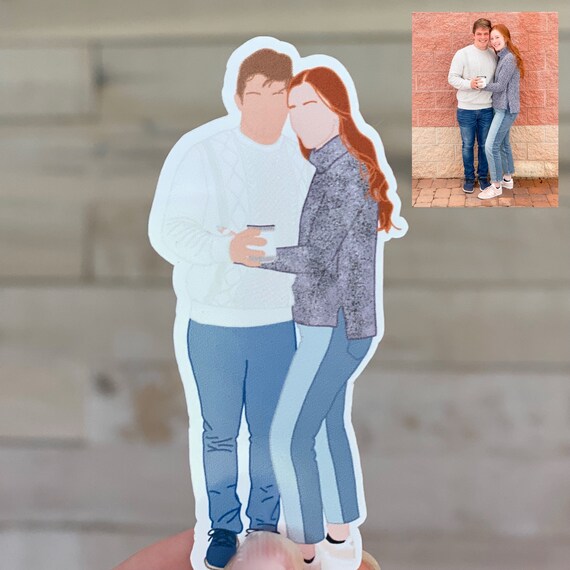 Custom Minimalist Portrait Sticker - Etsy