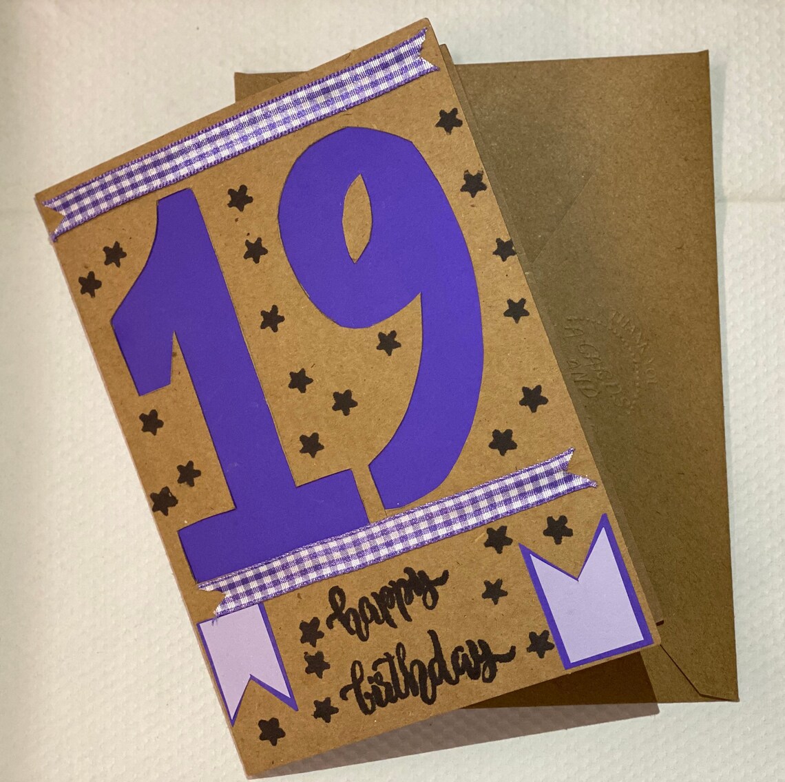 Personalised handmade Birthday card 19th birthday choose any | Etsy