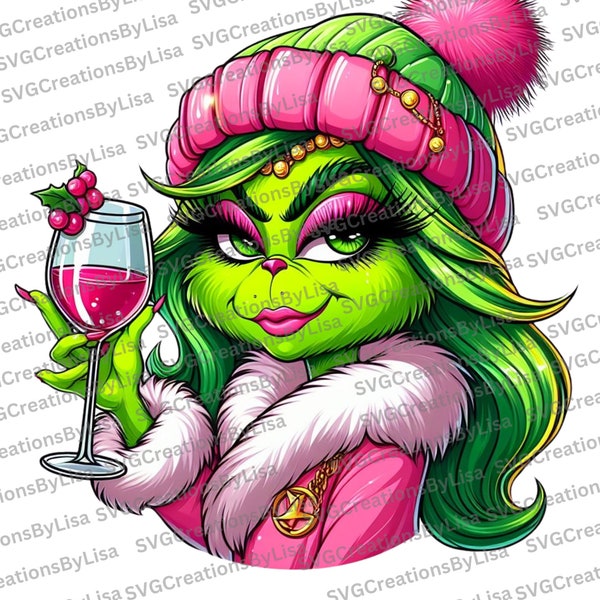 Female Grinch Art - Etsy