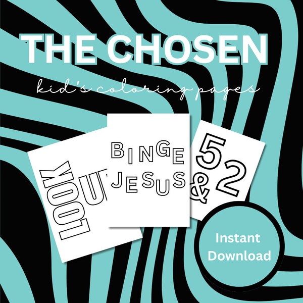 The Chosen Coloring - Etsy