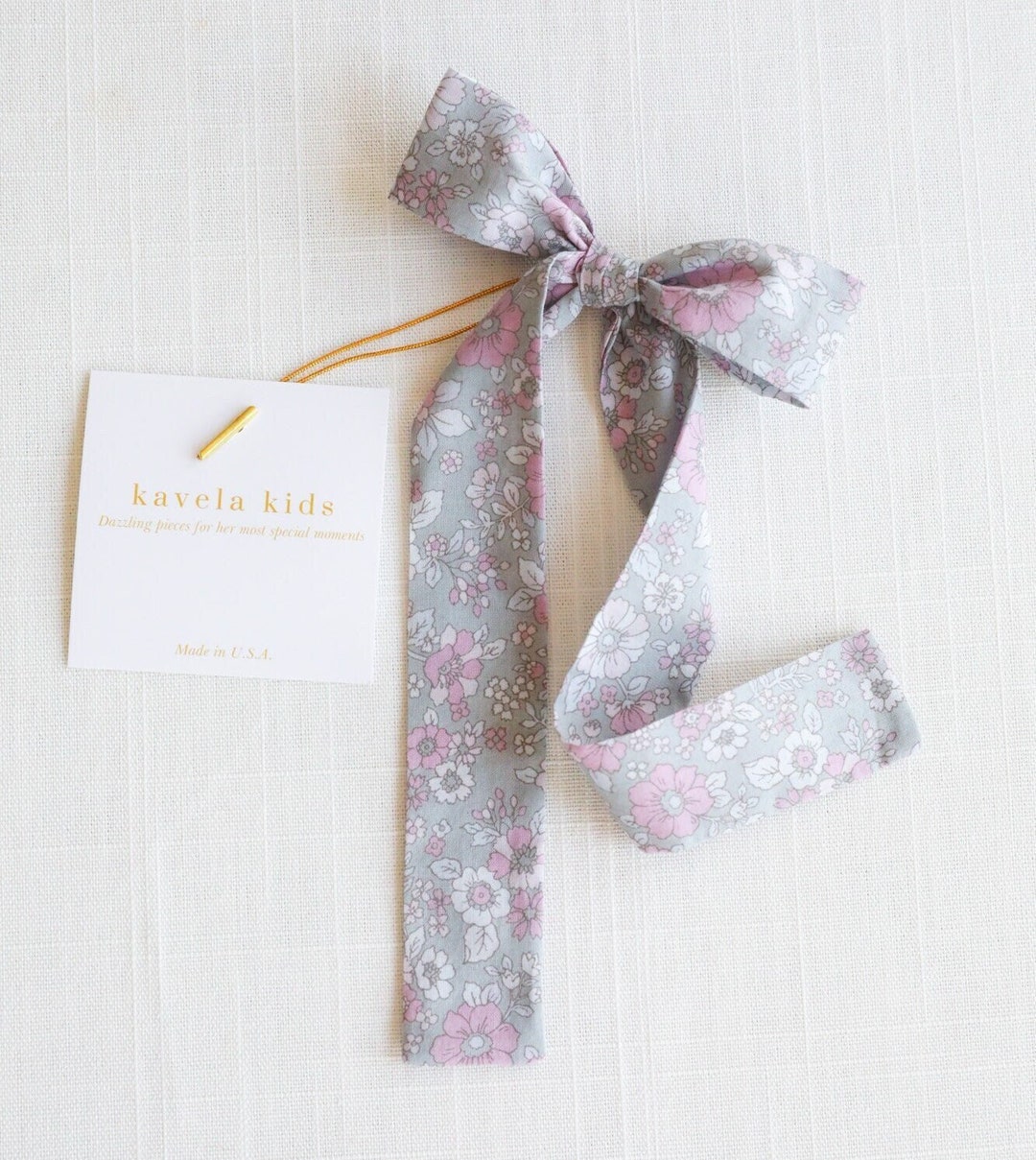 Floral Long Tail Bow / Provence Bow / Ribbon Style Bow / Fleur - Etsy