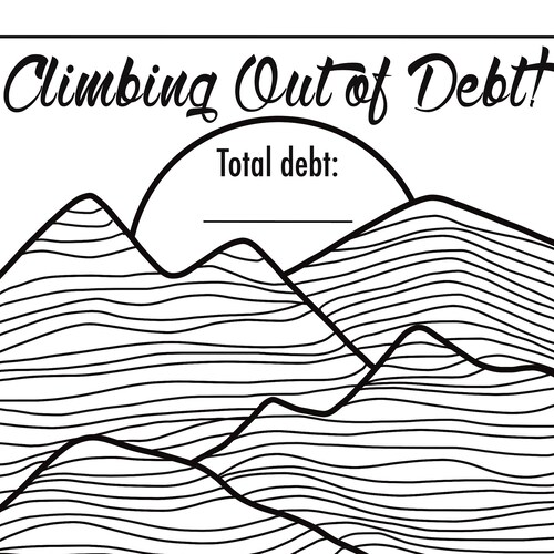 Debt Payoff Tracker New Years Finance Goals Debt Coloring - Etsy