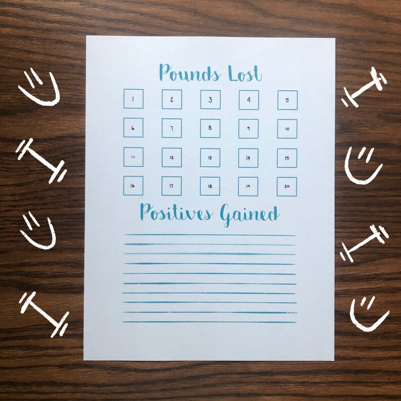 Weight Loss Tracker, Pounds Lost, Weight Loss Journal, Health Tracker ...