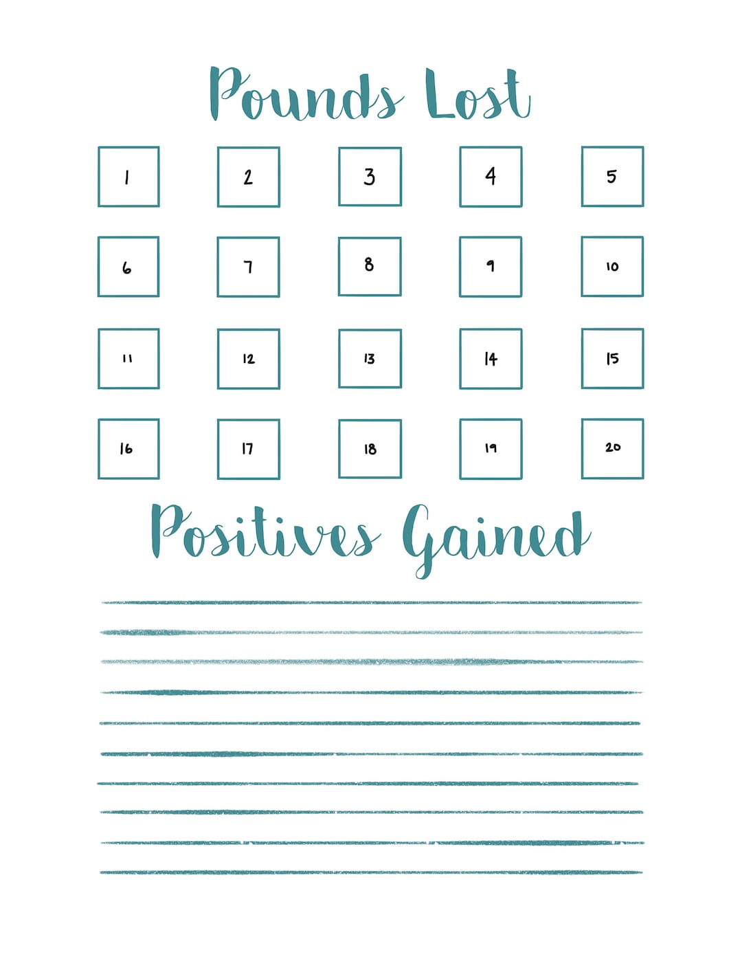 Weight Loss Tracker, Pounds Lost, Weight Loss Journal, Health Tracker ...