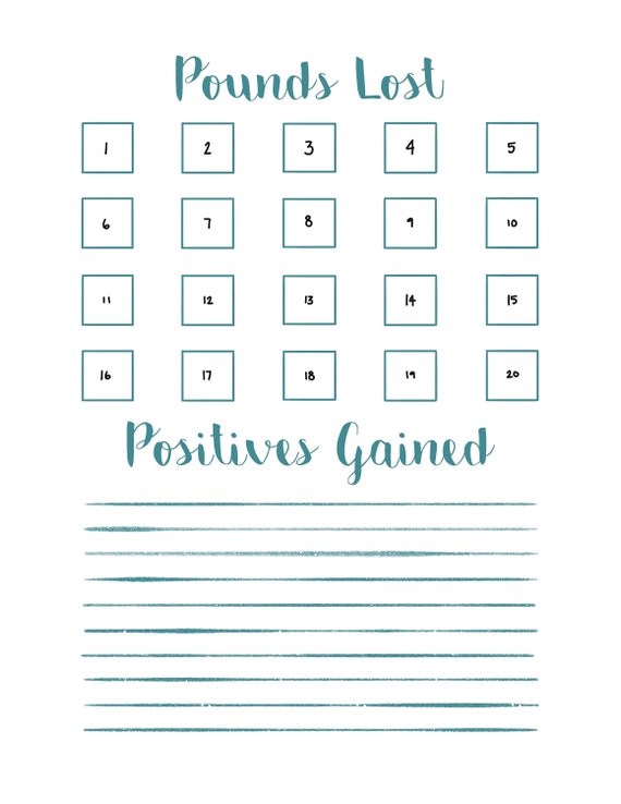 Weight Loss Tracker Pounds Lost Weight Loss Journal Health | Etsy