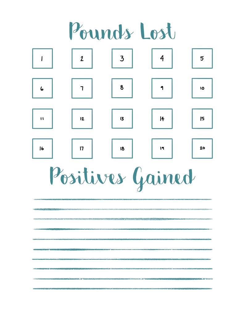 Weight Loss Tracker, Pounds Lost, Weight Loss Journal, Health Tracker ...