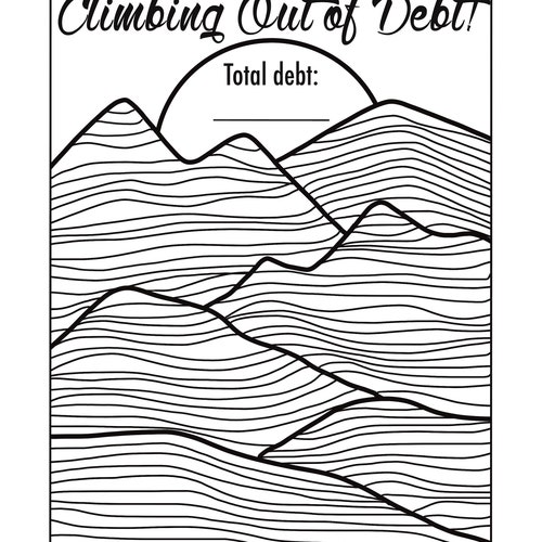 Debt Payoff Tracker New Years Finance Goals Debt Coloring - Etsy