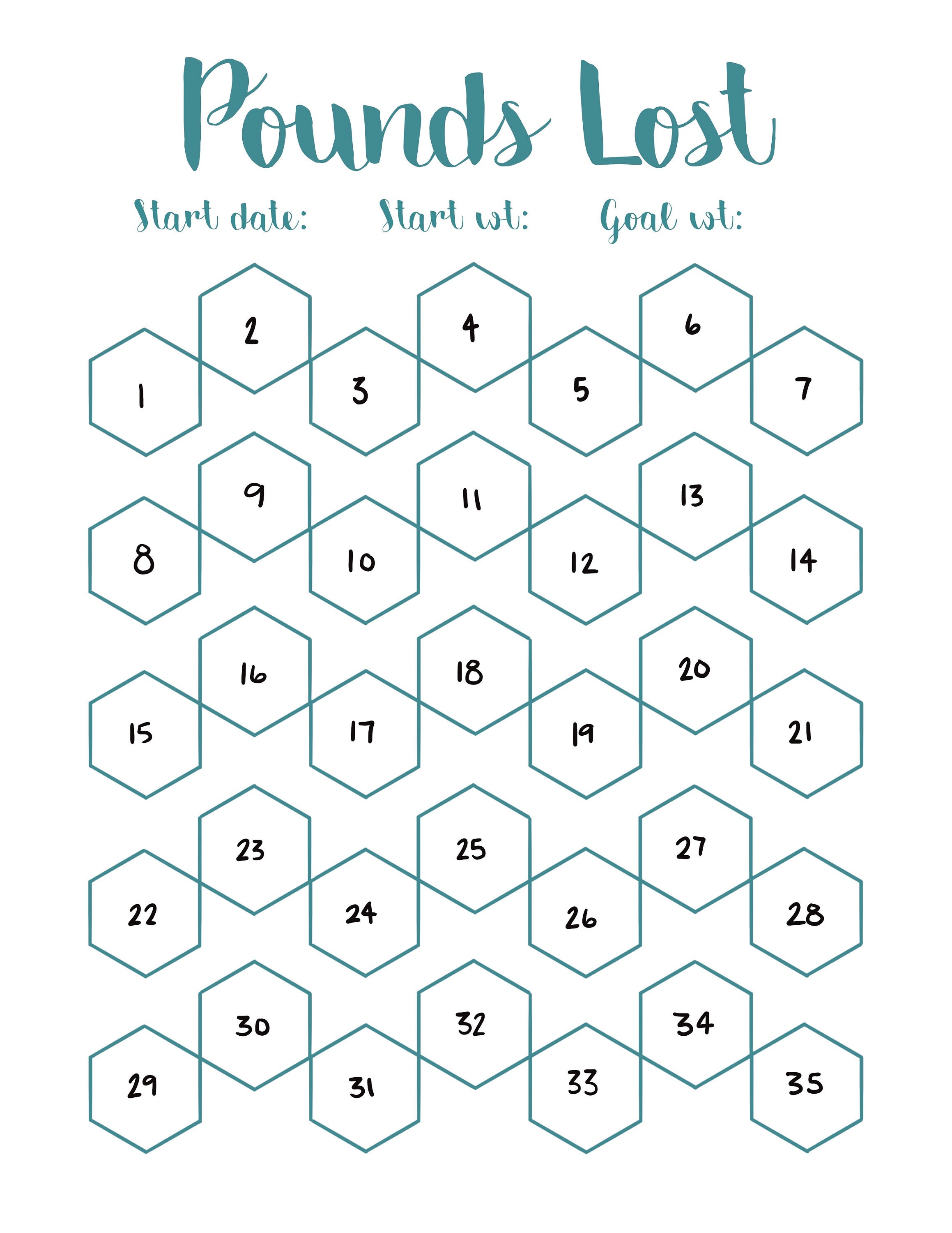 Weightloss Tracker Pounds Lost Progress Tracker Bullet | Etsy