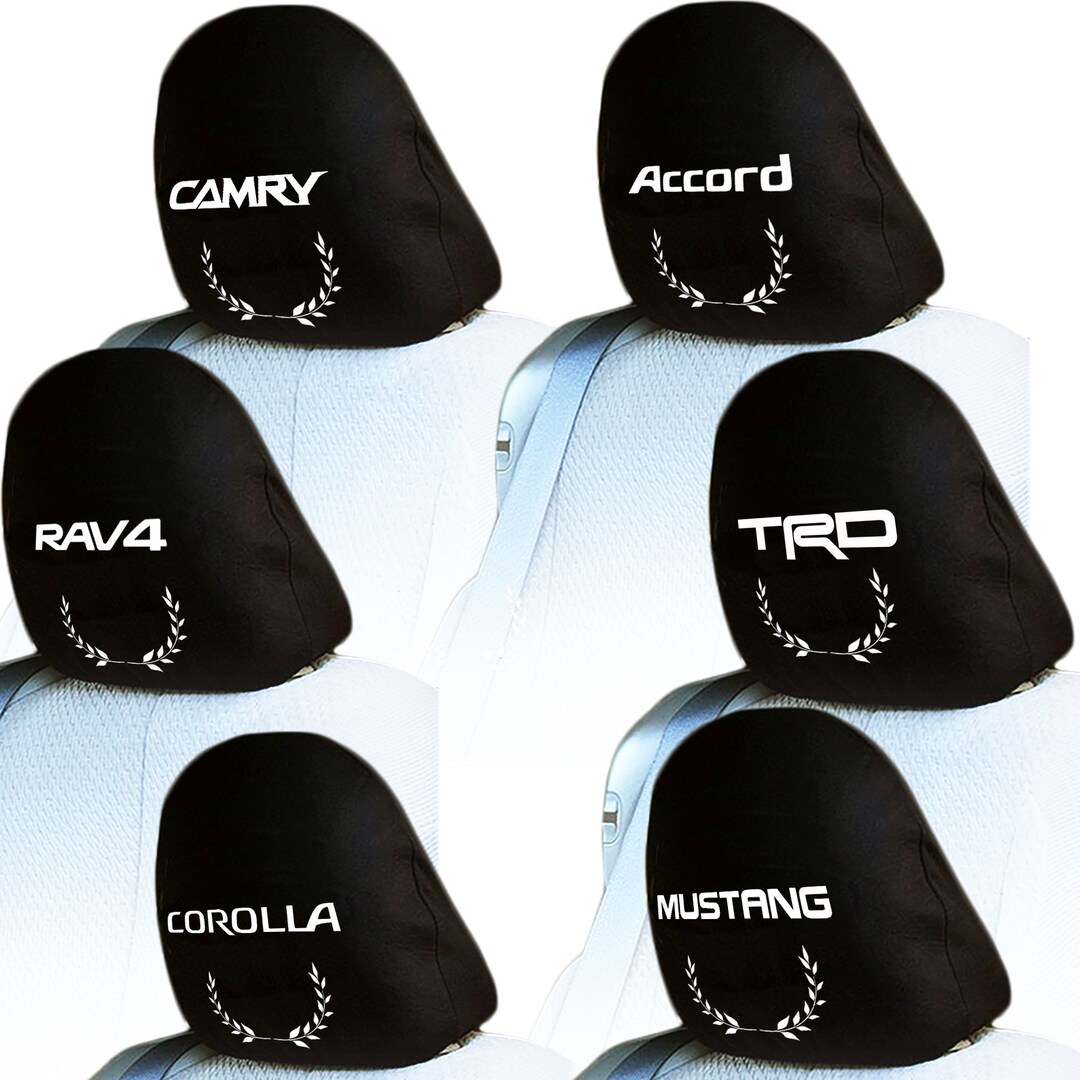 Headrest Cover for Car Personalized Gift Customized Embroidery Monogram ...