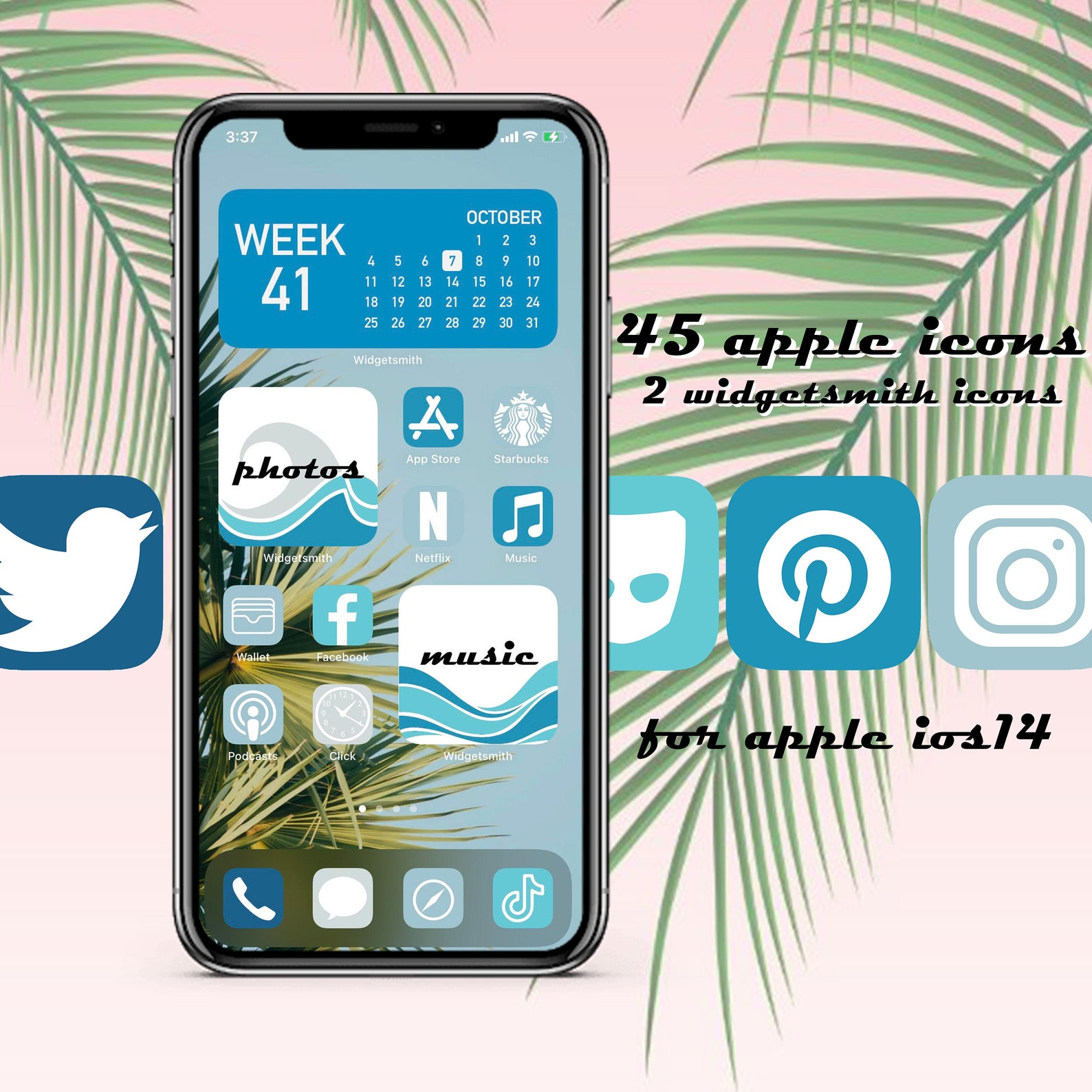 45 Ocean Theme App Icons IOS14 - Etsy