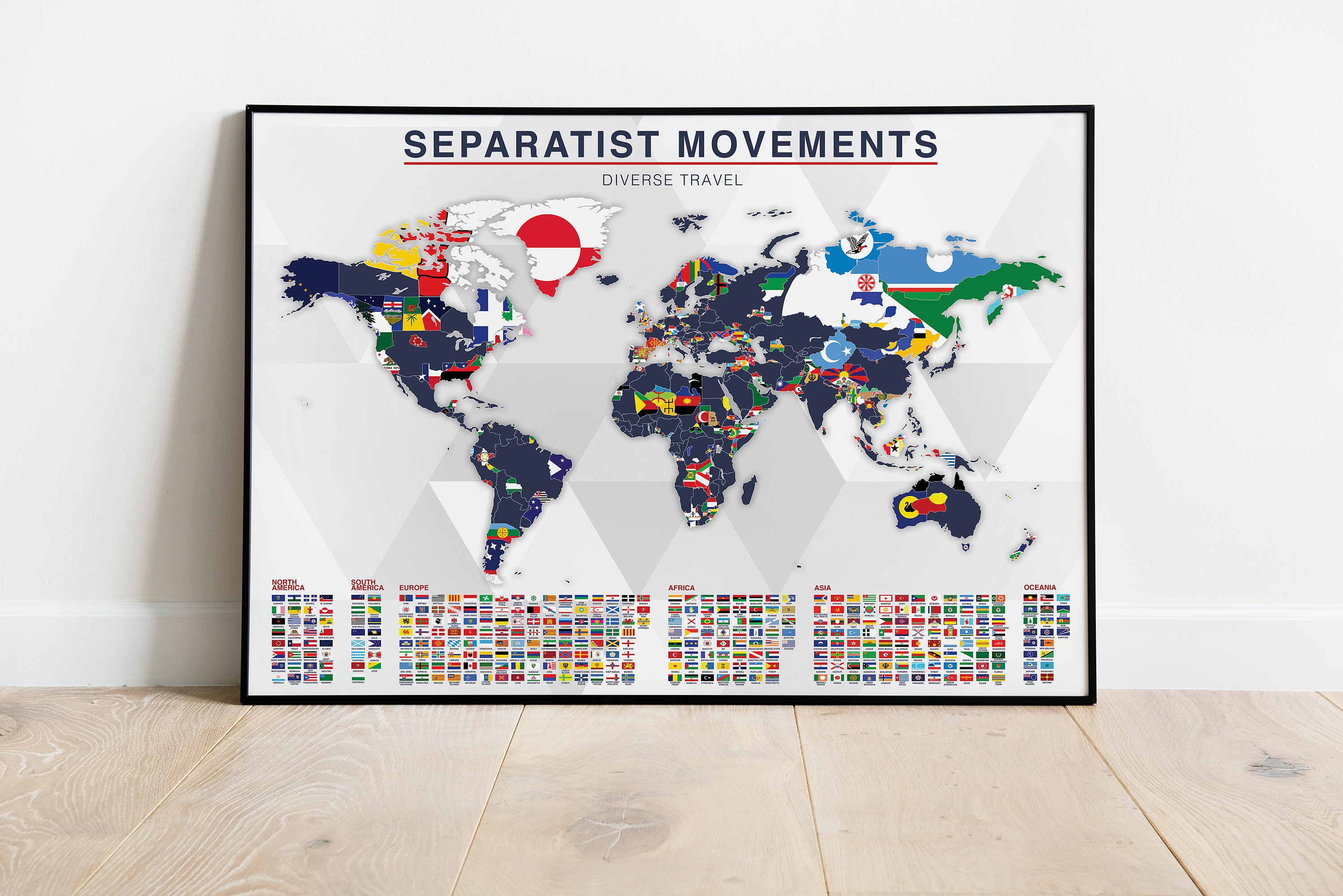 Mapa de los movimientos separatistas - Etsy México