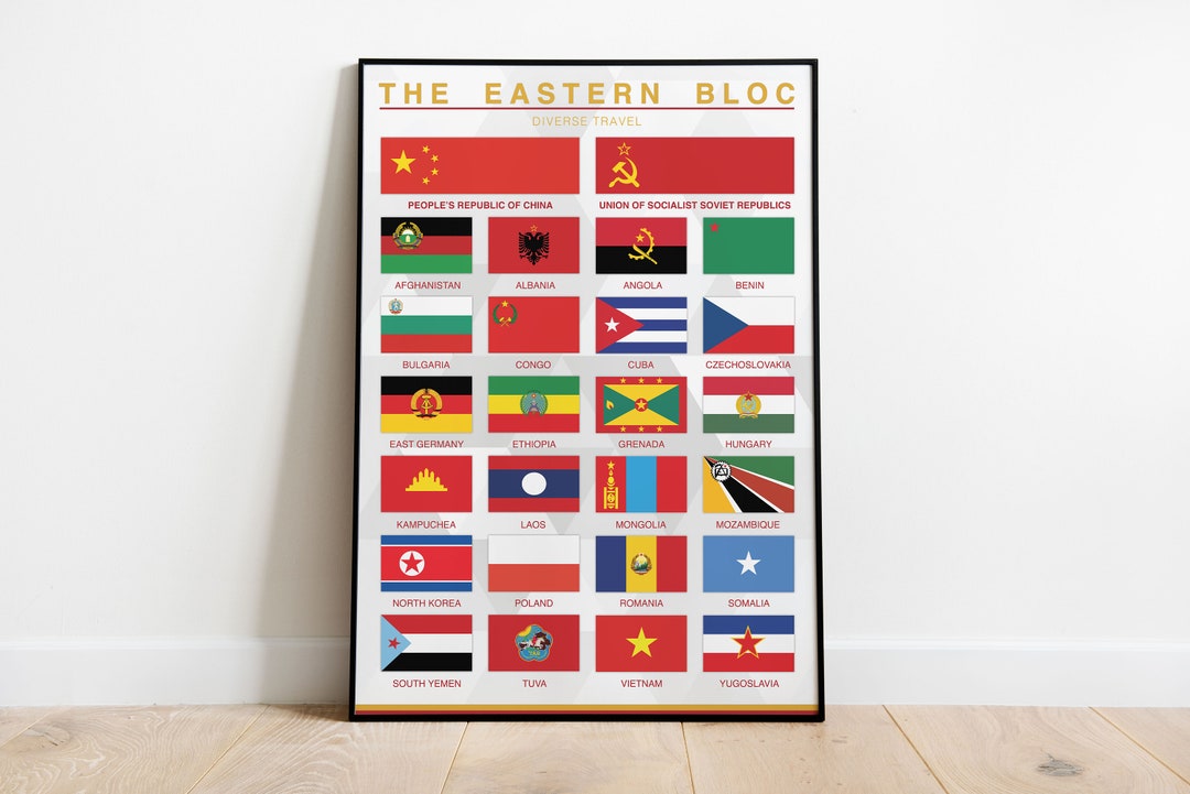 The Eastern Bloc - Map Print - Etsy