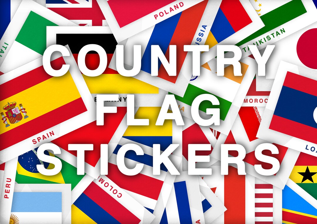 Country Flag Stickers (united Kingdom, Japan, Brazil & More!) - Etsy