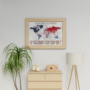 Cold War Alliances - World (1980) Map Print/sticker - Etsy